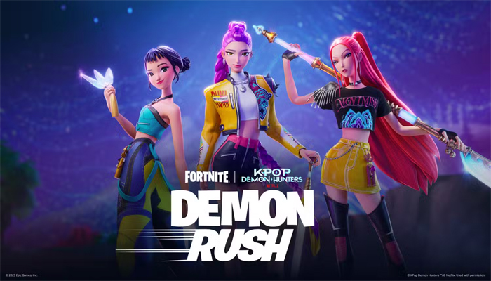 Fortnite x K-pop Demon Hunters crossover brings new Demon Rush mode